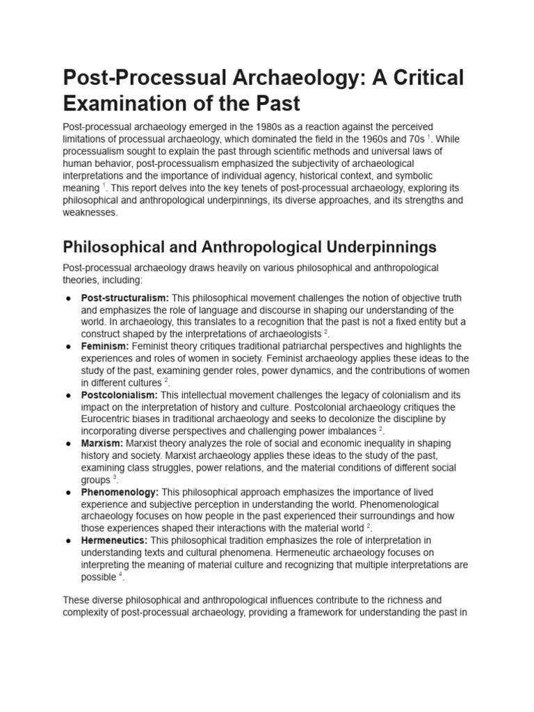 Understanding Post-Processual Archaeology | PDF | Archaeology | Semantics