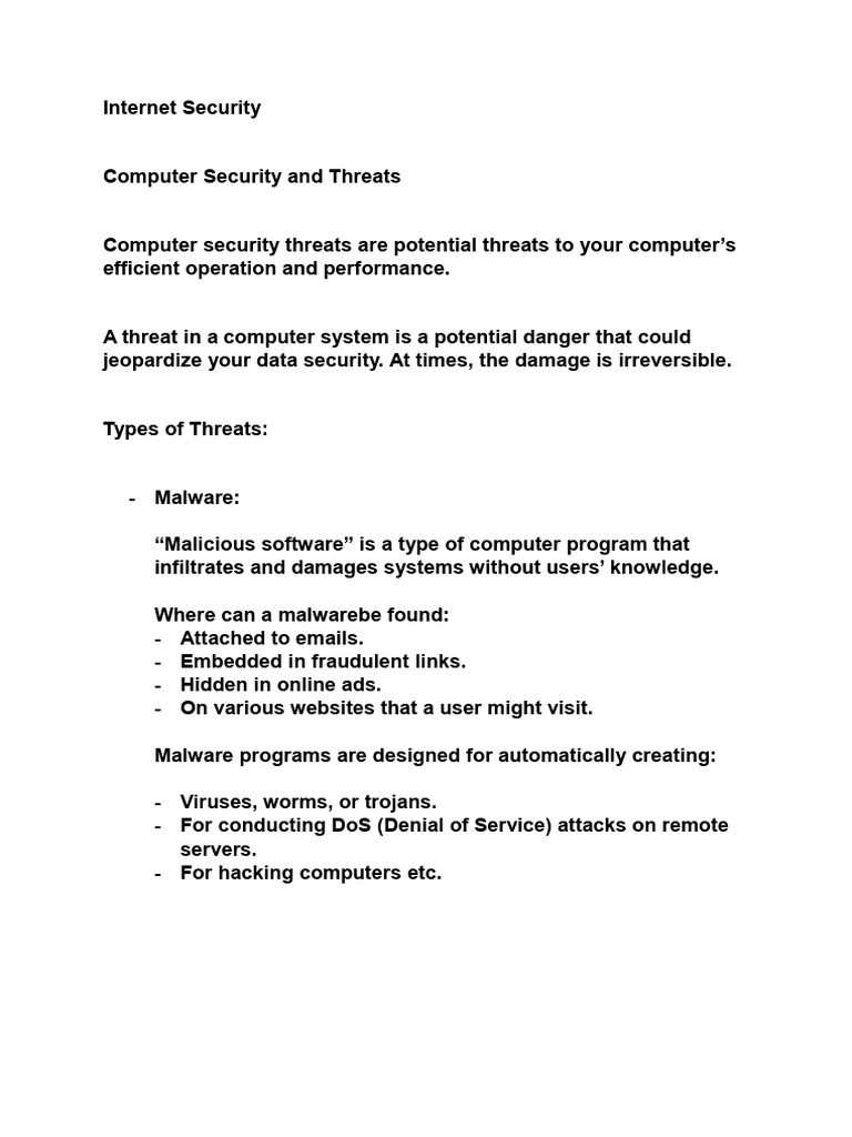 Unit 2 - Internet Security | PDF | Malware | Security Hacker