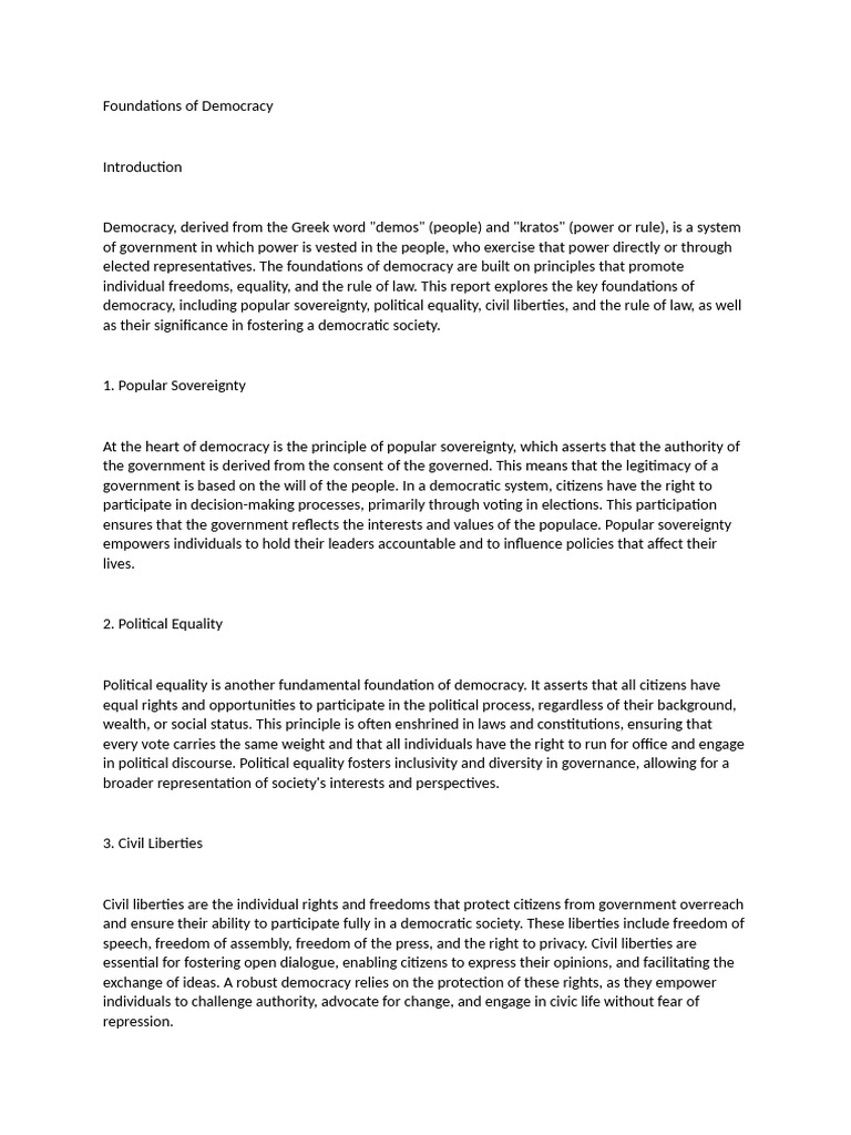 Foundations of Democracy | PDF | Democracy | Political Ideologies