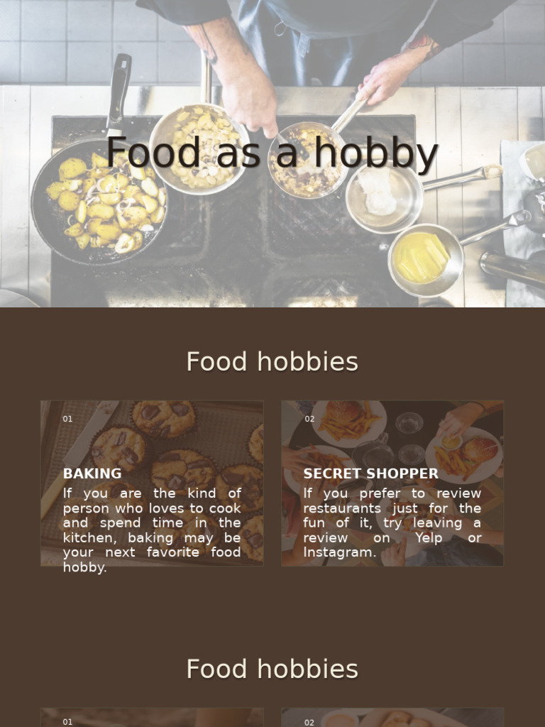 Food As A Hobby | PDF
