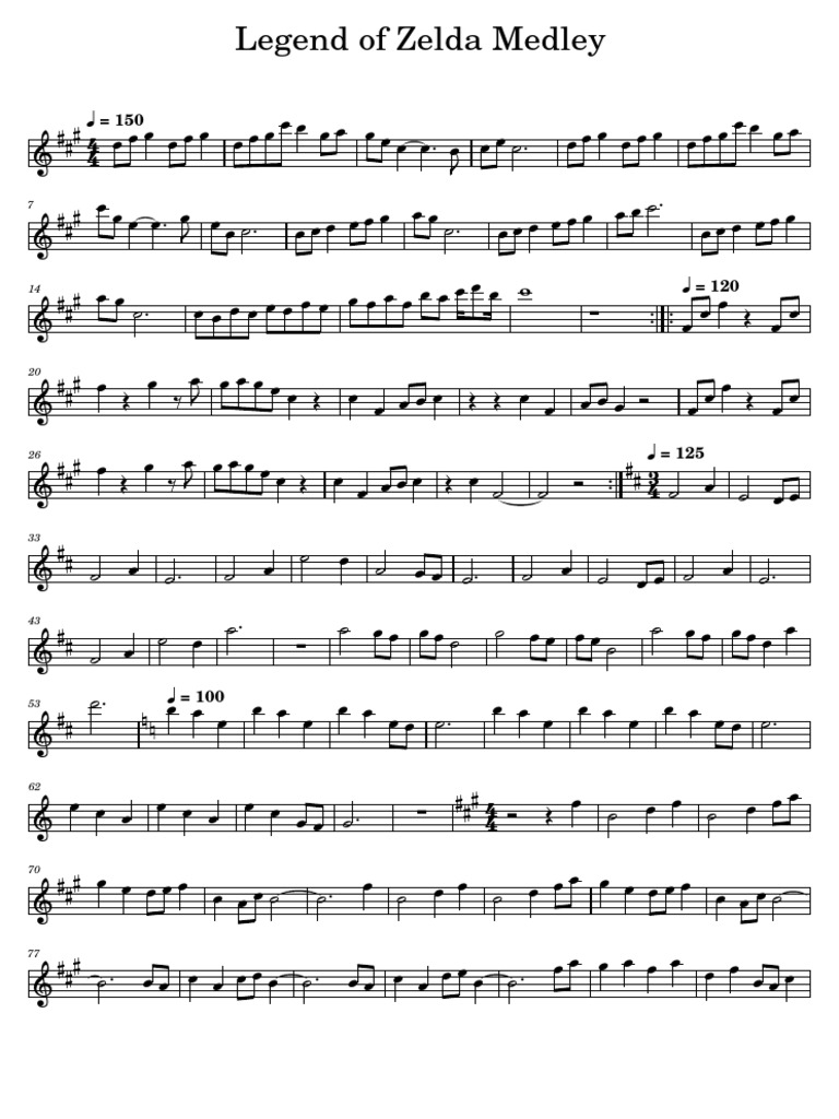 Zelda Medley for Alto Saxophone | PDF