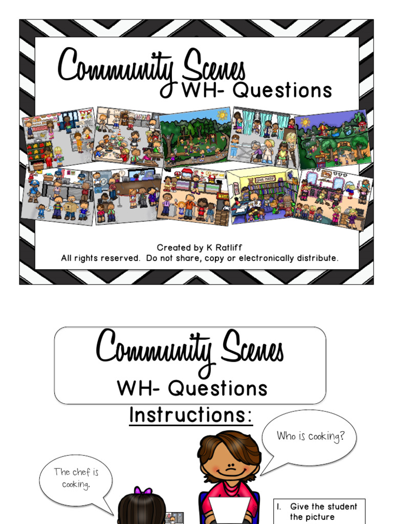 Around The Community - WH Questions | PDF | Mail | Hairstyle