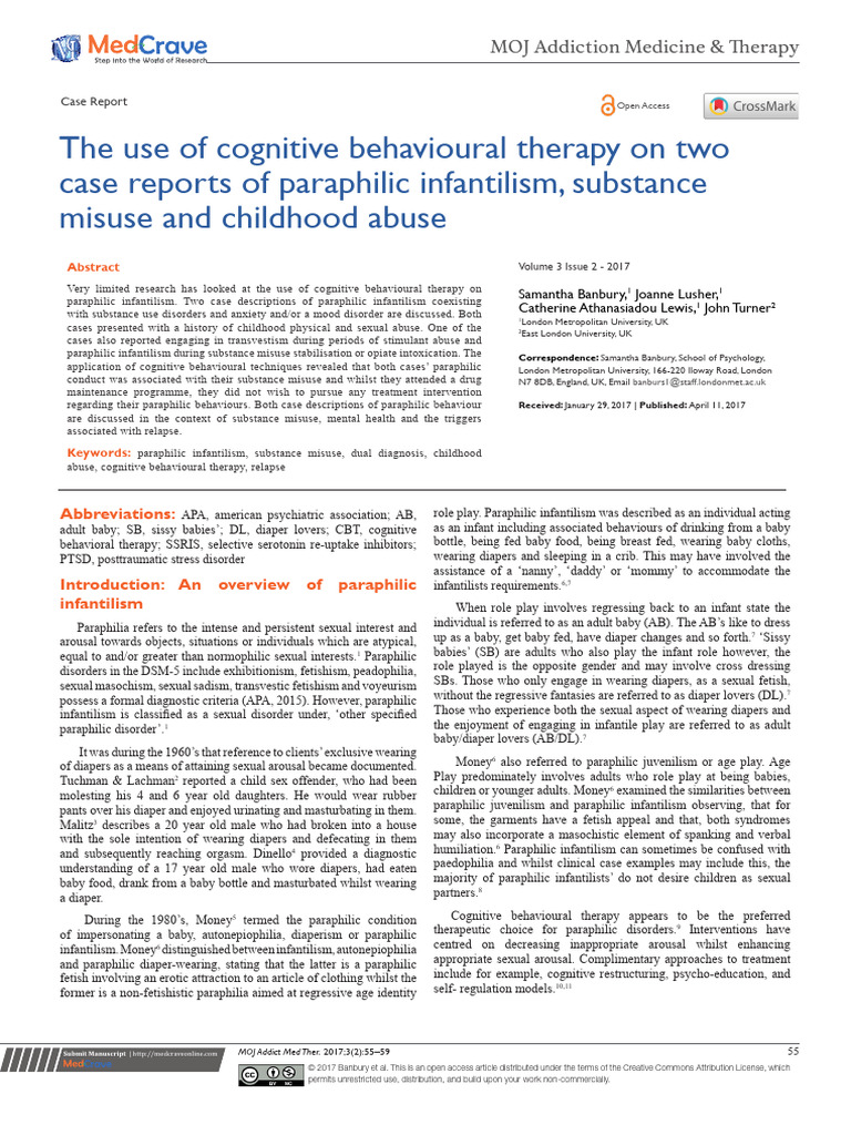 The Use of Cognitive Behavioural Therapy On Two Case Reports of ...