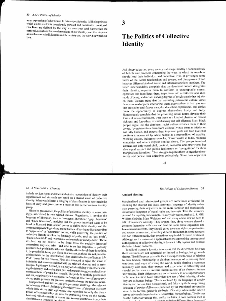 Politics of Identity | PDF