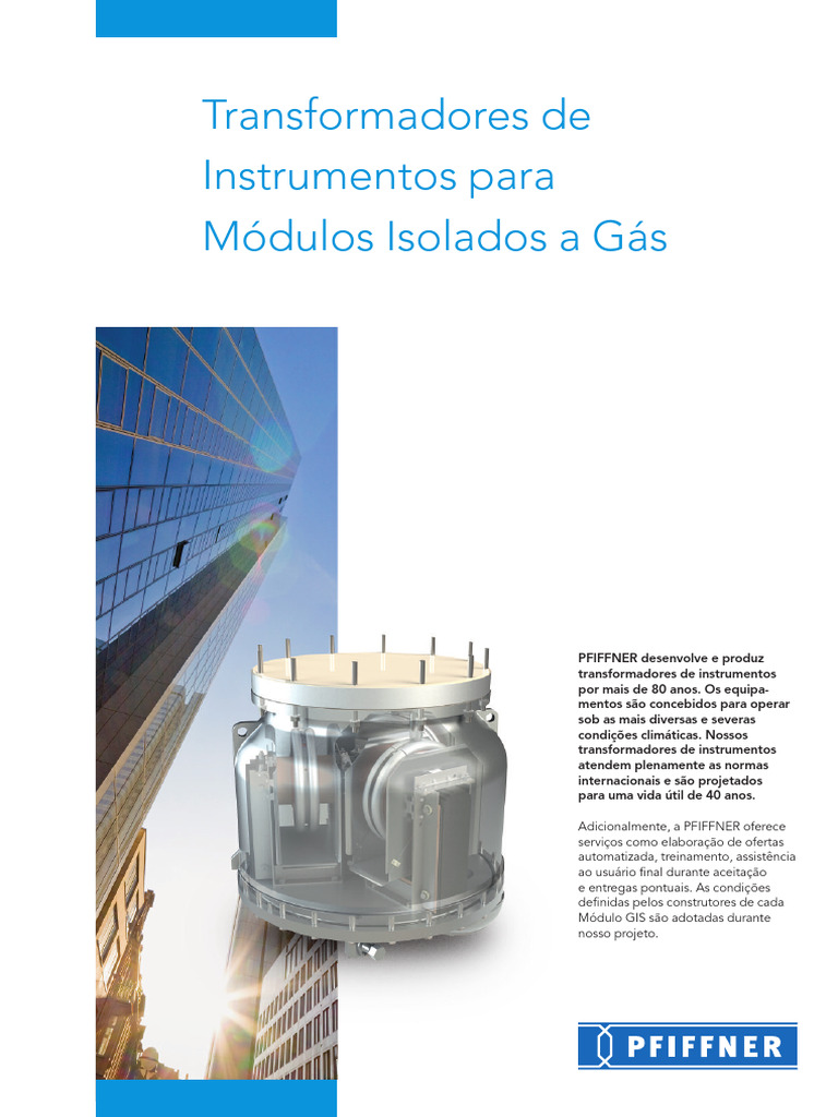 Transformadores Isolados a Gás PFIFFNER | PDF | Transformador ...