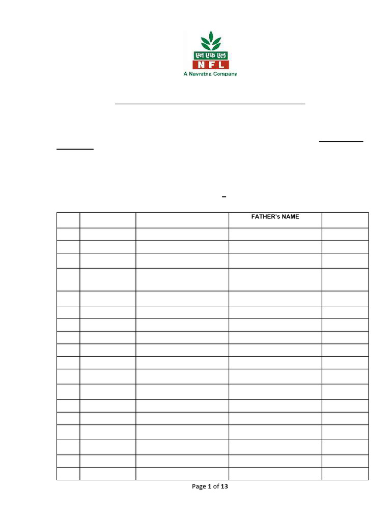 NFL Management Trainee Interview List | PDF | Identity Document