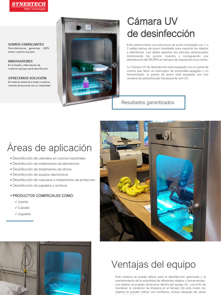 Folleto - Camara de Desinfeccion Ultravioleta | PDF | Ultravioleta