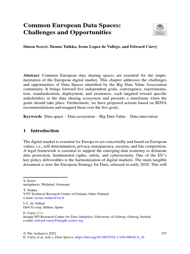 European Data Spaces: Challenges & Solutions | PDF | Cloud Computing ...