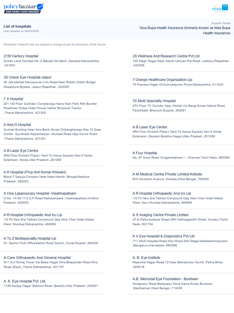 Niva Bupa (Formerly Known As Max Bupa) | PDF | Mumbai