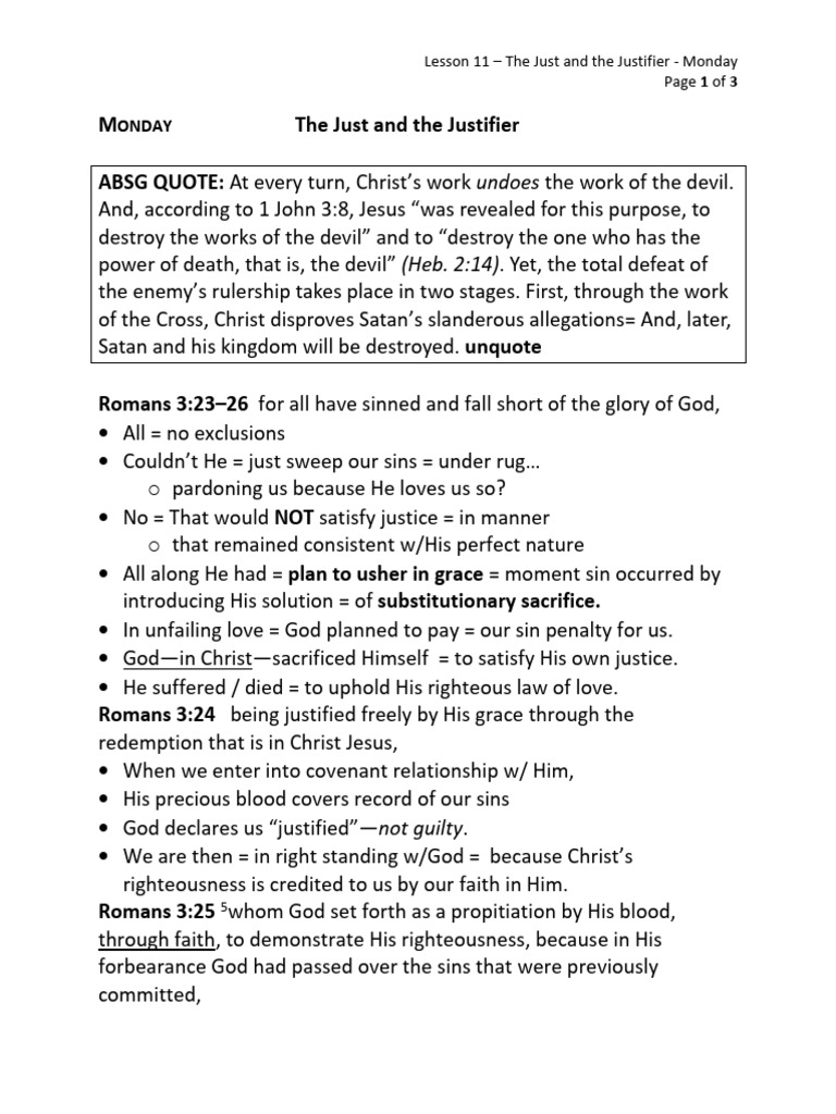 Understanding Justification Through Christ | PDF | Religious Belief And ...