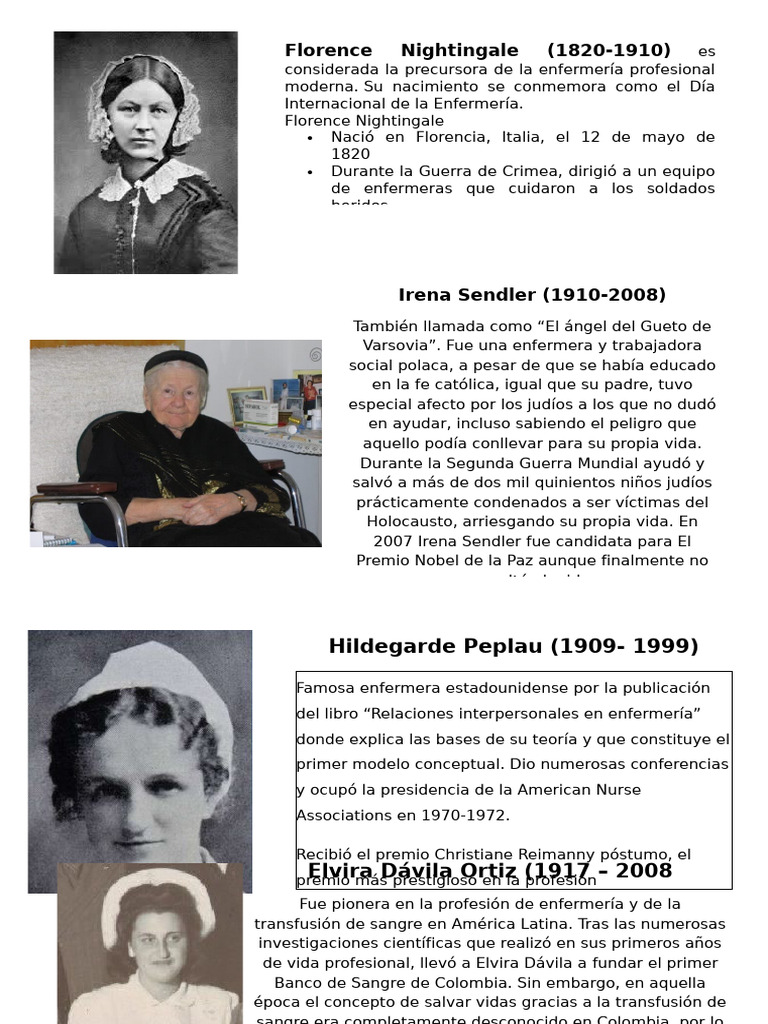 Precursoras de La Enfermeria | PDF | Enfermería