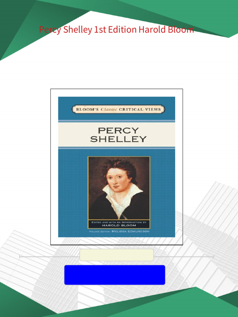 Percy Shelley 1st Edition Harold Bloom - The Ebook Is Ready For ...