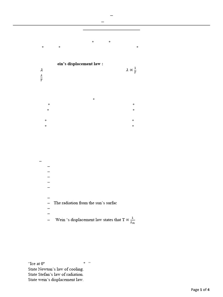 Class - 11 Worksheet Physics Thermal Properties of Matter | PDF ...