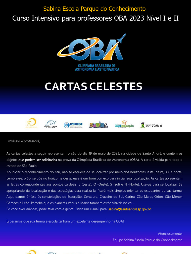 Carta Celeste 19maio Oba | PDF | Constelação | Objetos astronômicos