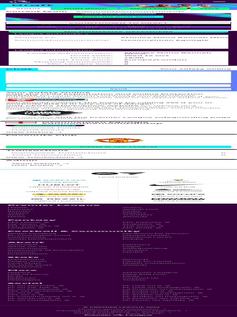 Hub - Fantasy Premier League Draft 202425 | PDF | Cyberspace | World Wide Web