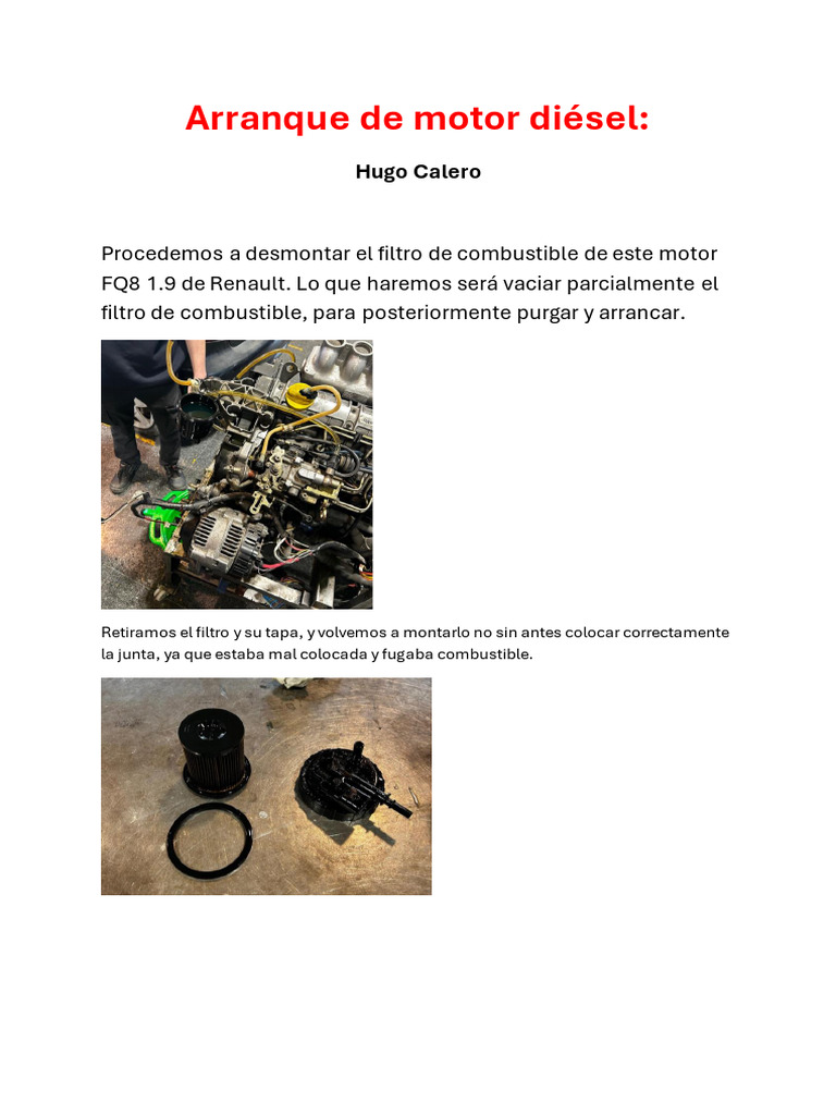 SAM 19 Arranque Motor Diesel - Hugo Calero | PDF