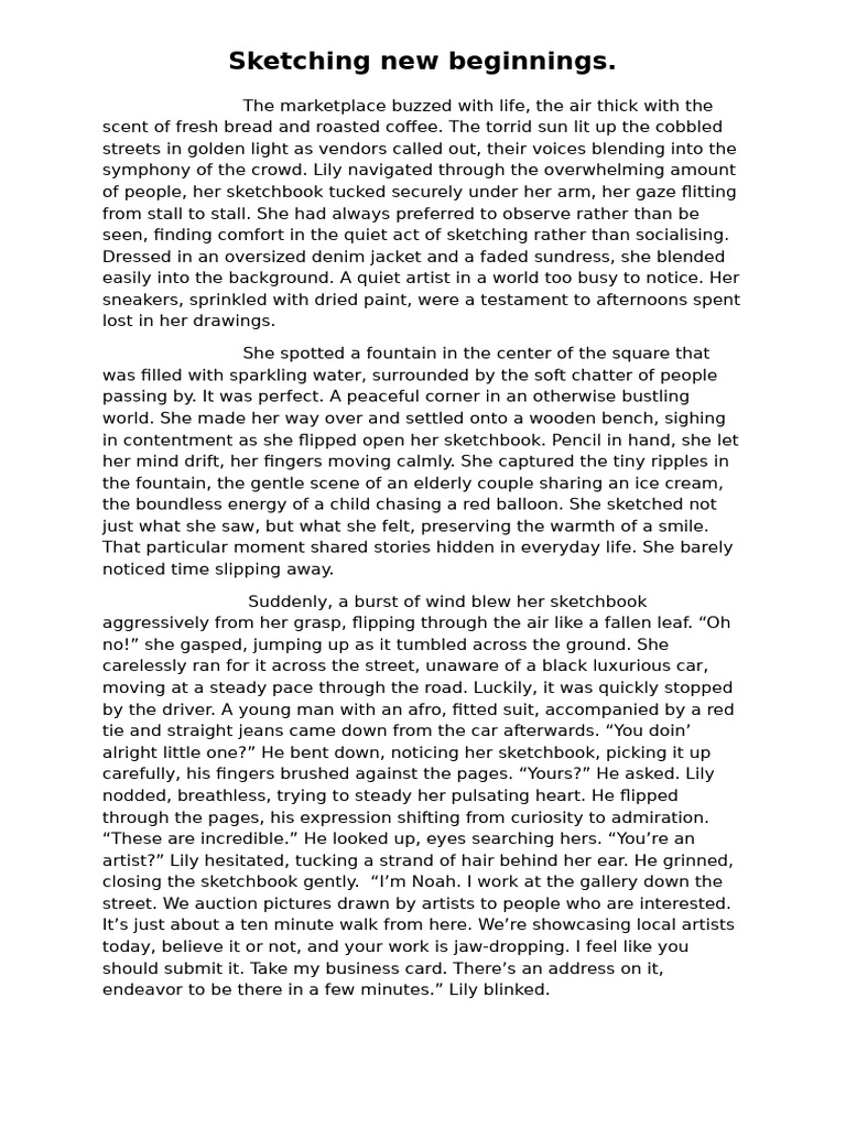 Sketching New Beginnings | PDF