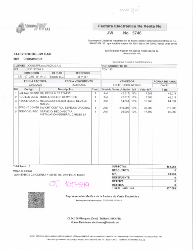 Ejemplo de Facturas | PDF