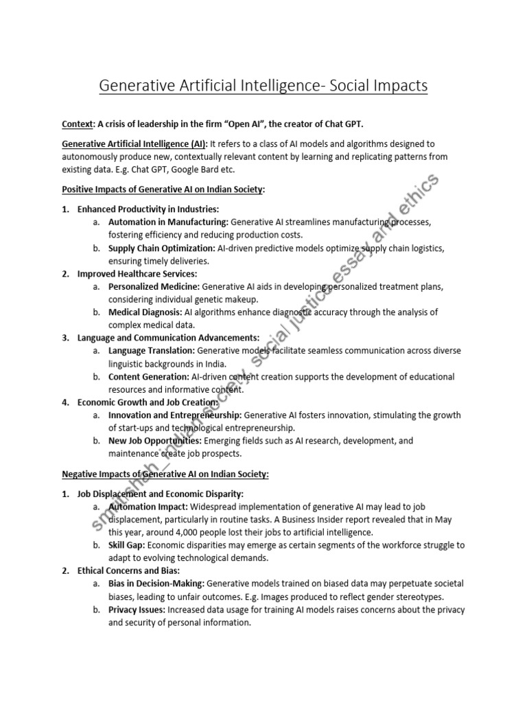 Generative Artificial Intelligence_watermark | PDF | Artificial ...