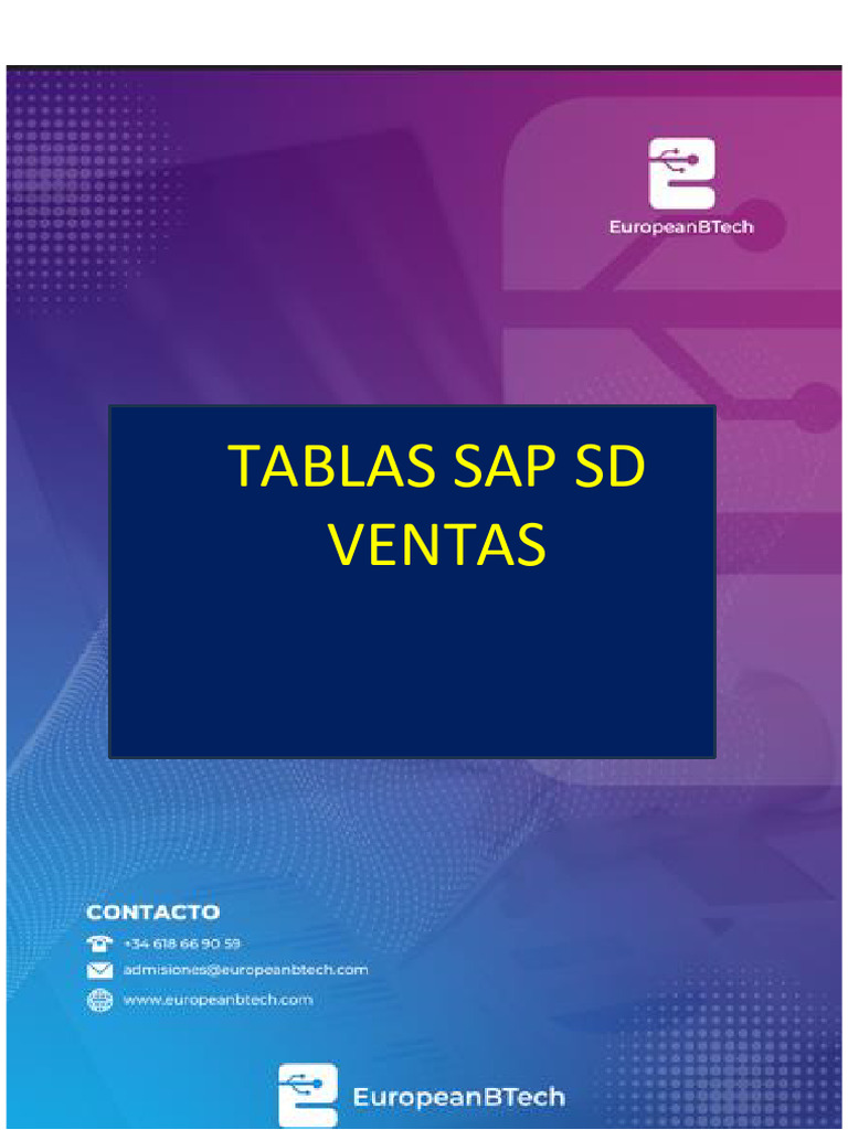 Tablas Sap SD Ventas | PDF | Informática | Tecnologías de la información