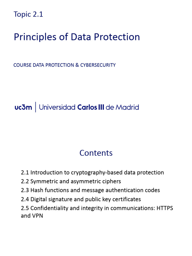 2.1-Introduction To Cryptography-Based Data Protection | PDF