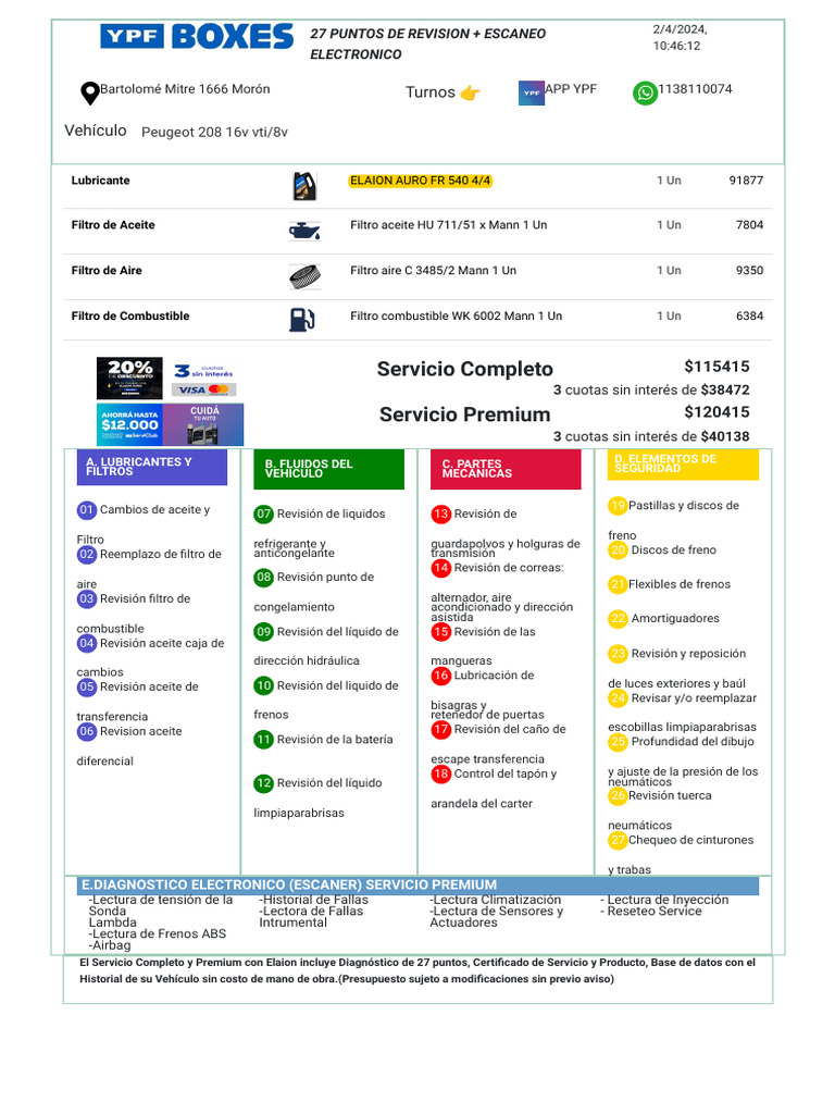 Presupuesto Ypf Boxes | PDF | Tecnologías automotrices | Industria automotriz