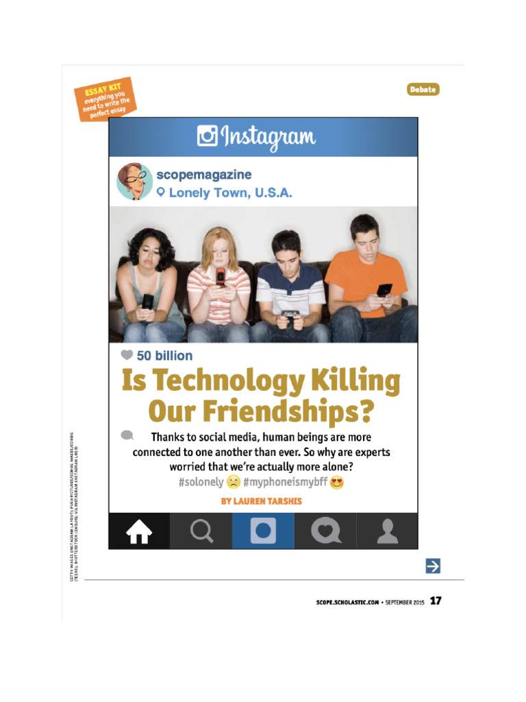 Is Technology Killing Our Friendships | PDF