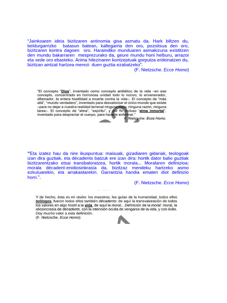 Nietzsche Testuak | PDF