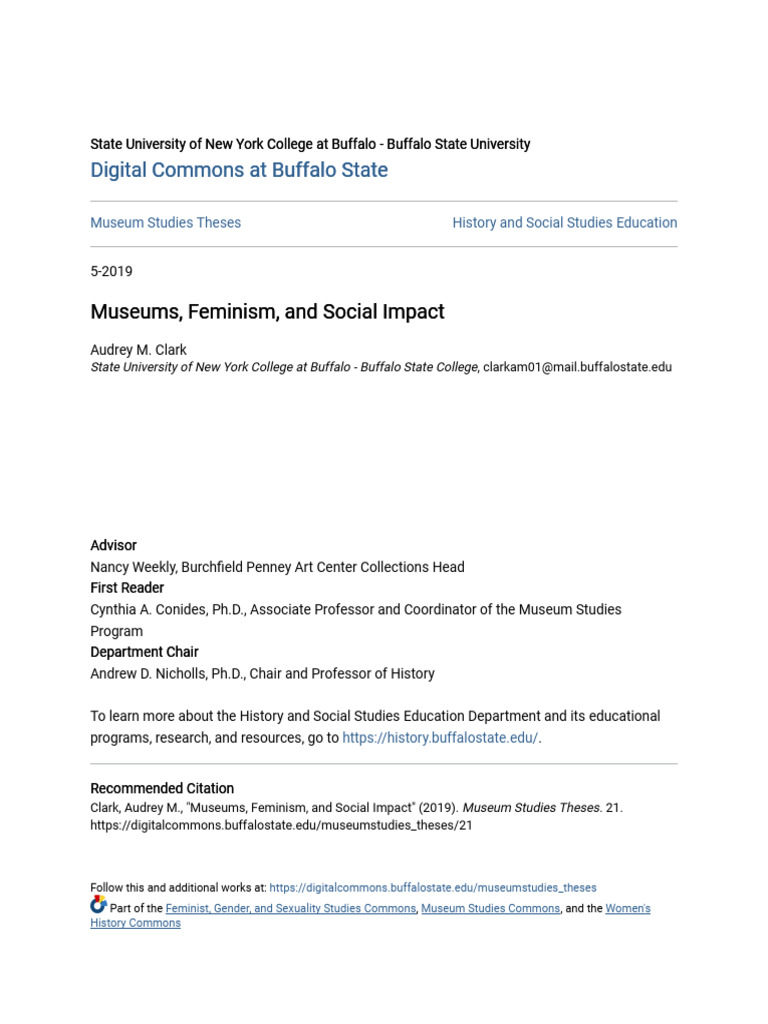 Museums Feminism and Social Impact | PDF | Feminism | Gender Studies