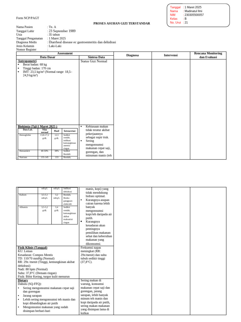 Form NCP KOSONGAN | PDF