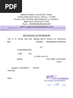 Legal Internship Certificate Format | PDF