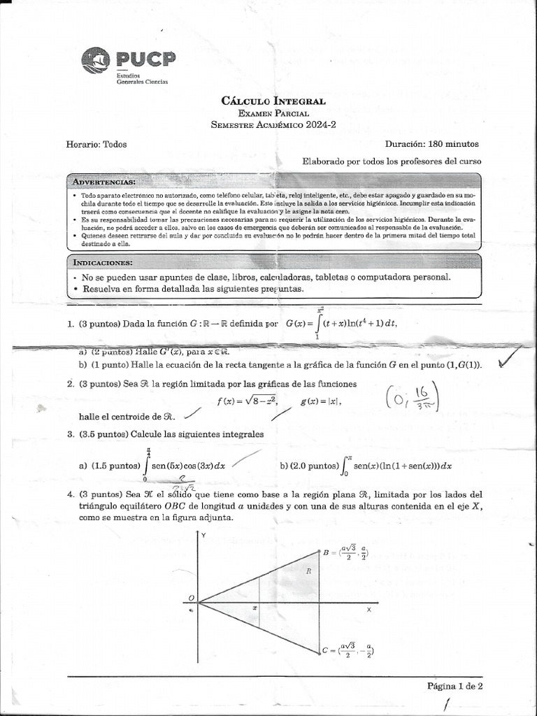 EX1 2024.2 ( integrales) | PDF