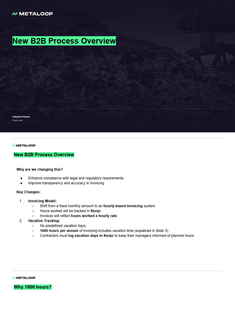 New B2B Invoicing Process Overview | PDF | Employment | Working Time