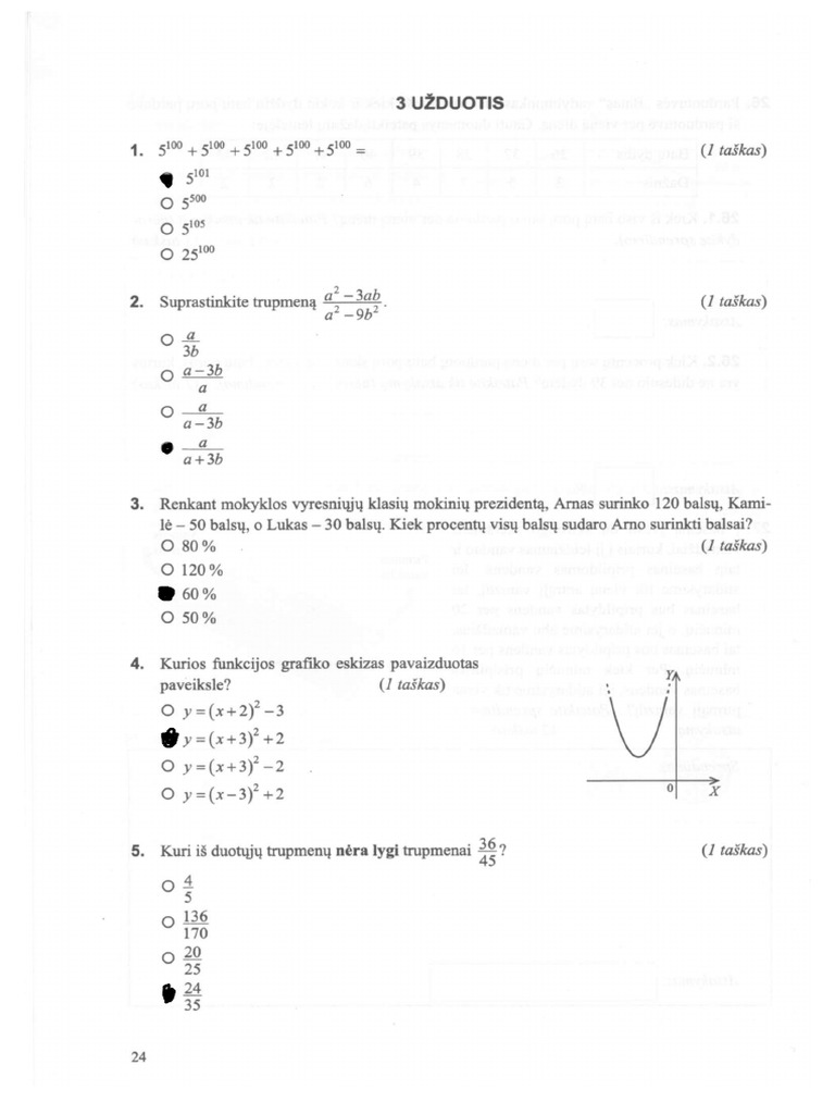 10kl - Matematika - 3-Uzduotis Deividas | PDF