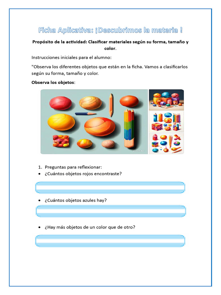 Ficha 04 - Descubro La Clasificacion de La Materia | PDF