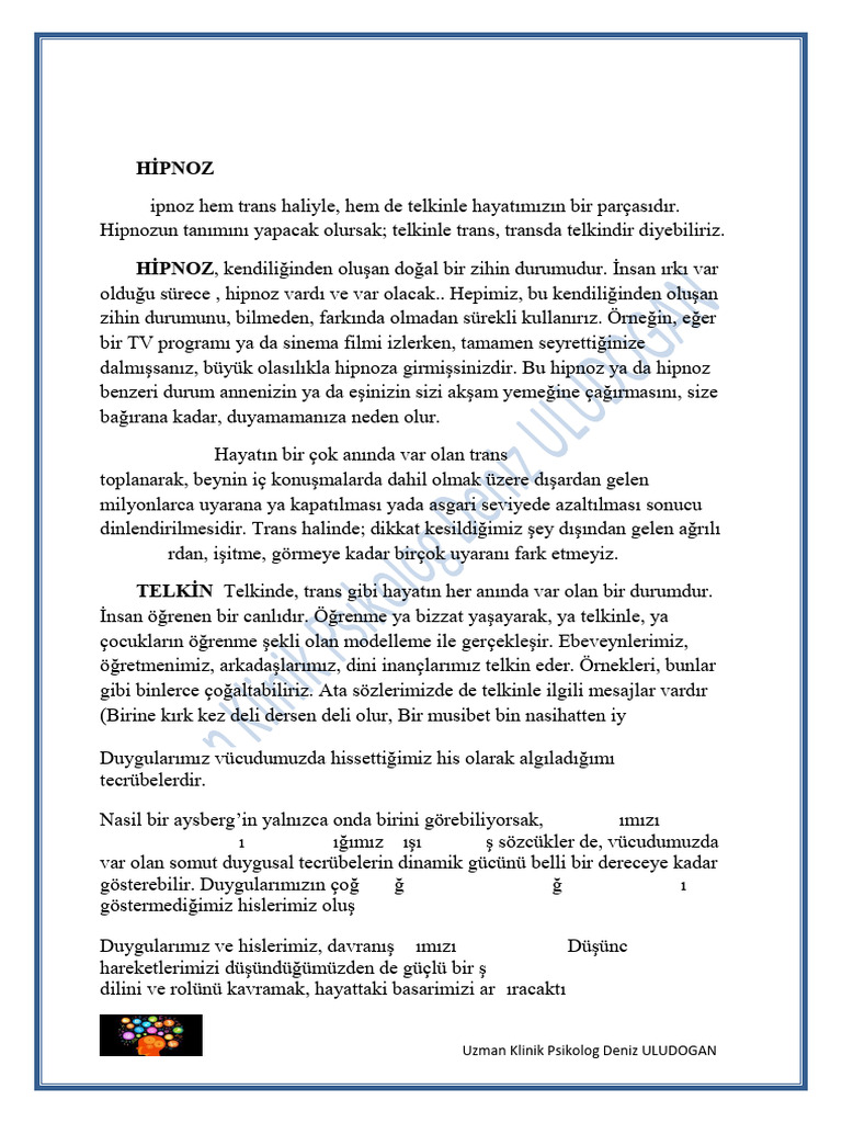 Hipnoz Telkin Peat | PDF