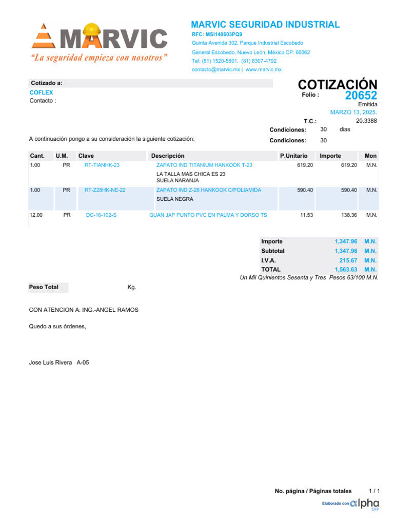 Cotizav 20250313 009fcd | PDF