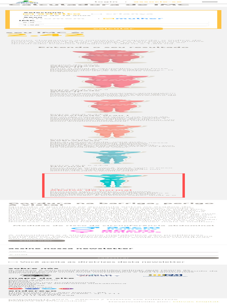 Calculadora de IMC - Abeso | PDF | Obesidade | Índice de massa corporal