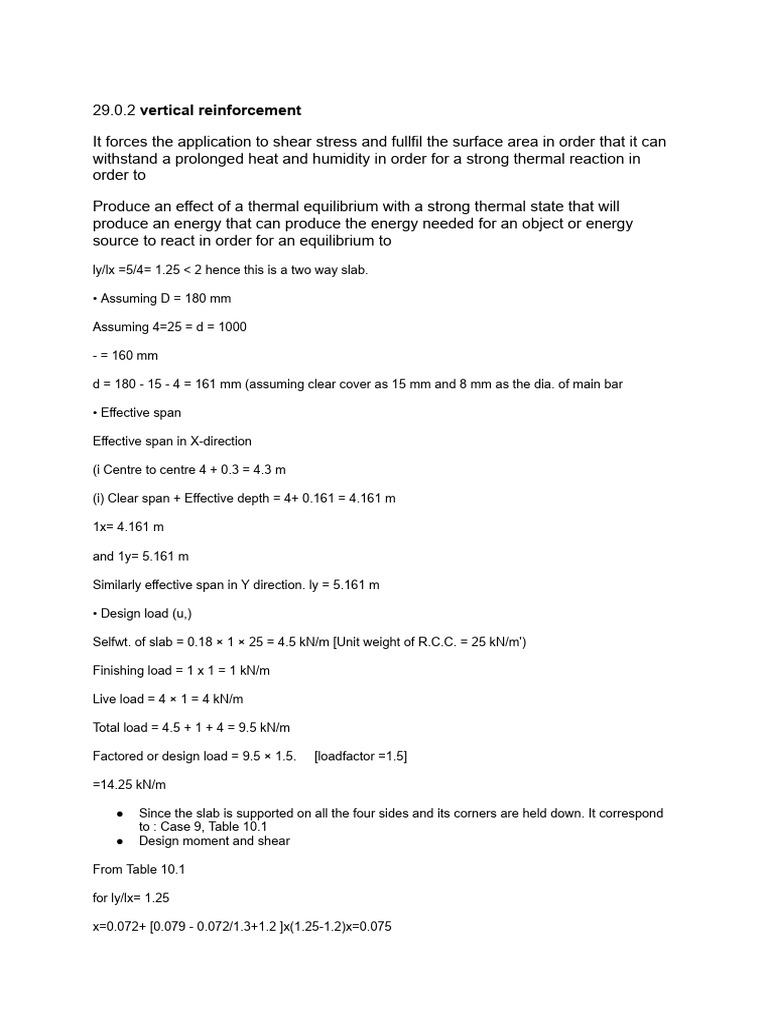 Two-Way Slab Design and Reinforcement | PDF | Beam (Structure) | Applied And Interdisciplinary ...
