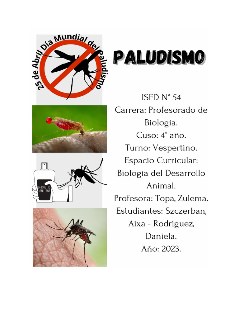Trabajo Pr-Ctico Paludismo | PDF | Malaria | Plasmodium