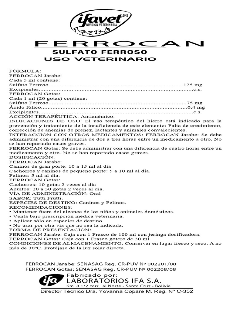 Ferro Can | PDF | Medicamentos con receta | Tratamientos médicos
