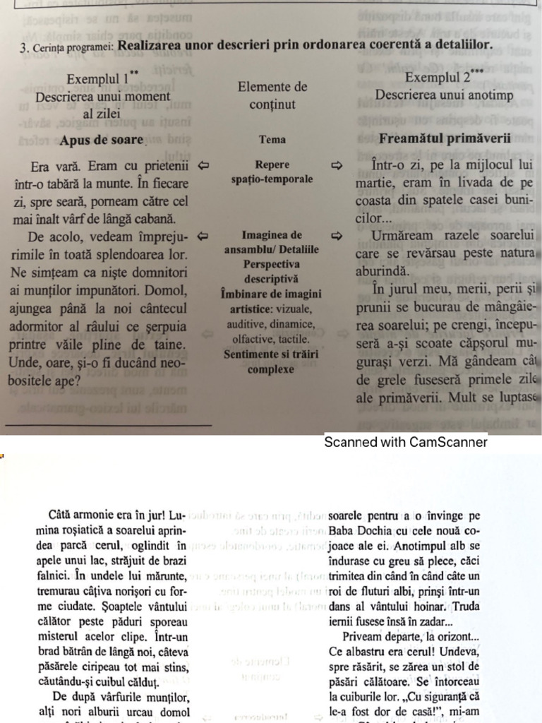 Modele Compuneri Descriptive | PDF