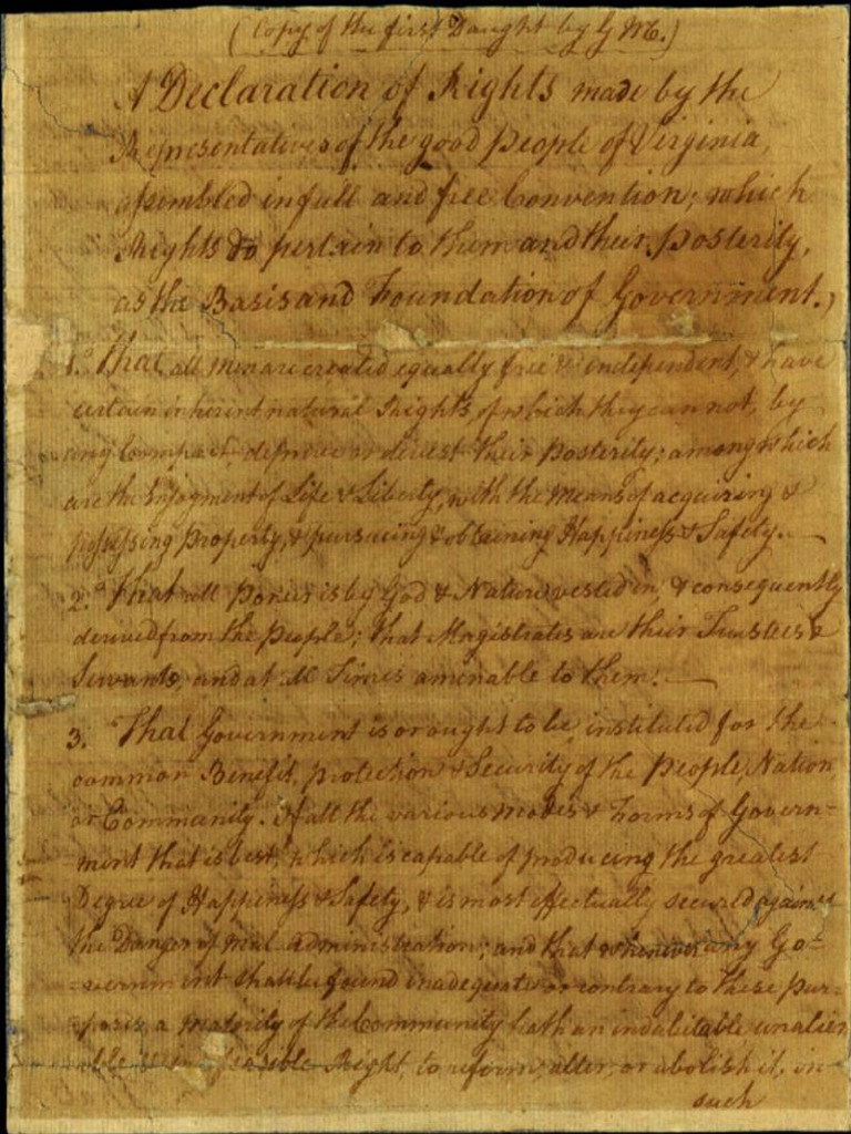 03 - Virginia Declaration of Rights [original] | PDF