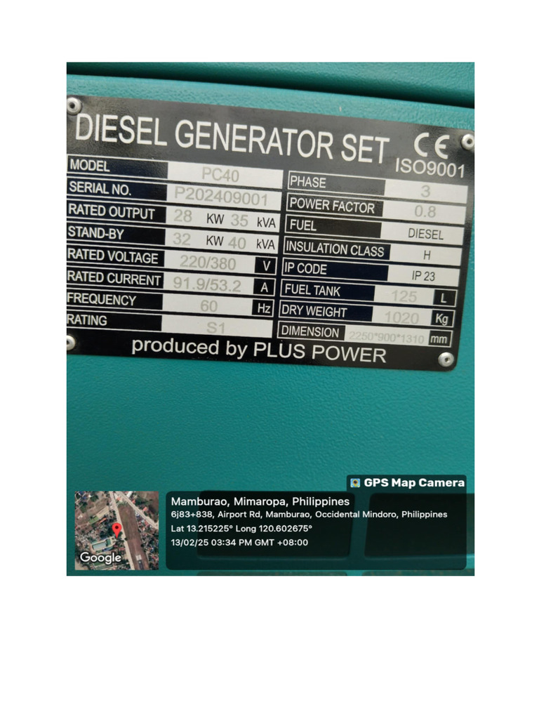 Generator Plate | PDF