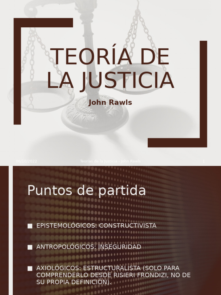 Teoría de La Justicia - John Rawls | PDF | John Rawls | Institución