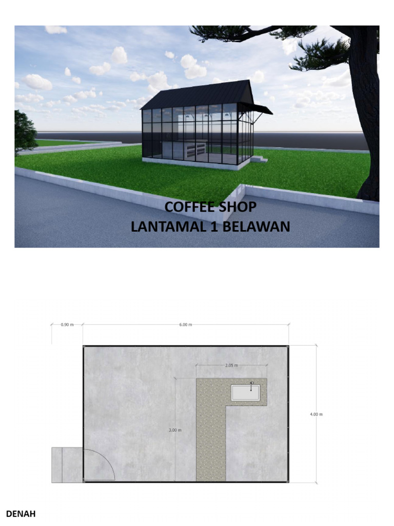 Lantamal Belawan Cafe Design Layout | PDF