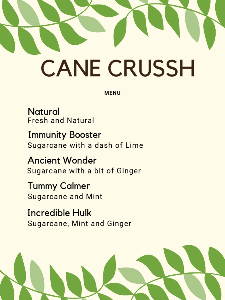 Leafy Organic Lunch Menu | PDF