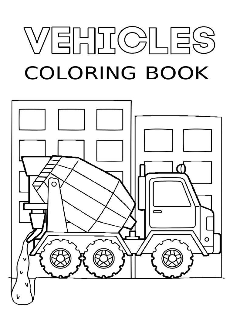 Vehicles Transport Coloring Book (1) | PDF