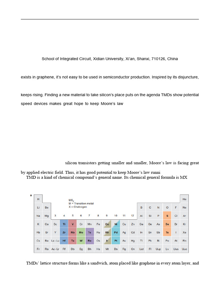 Two-Dimensional Transition Metal Dichalcogenides and Their Advanced ...