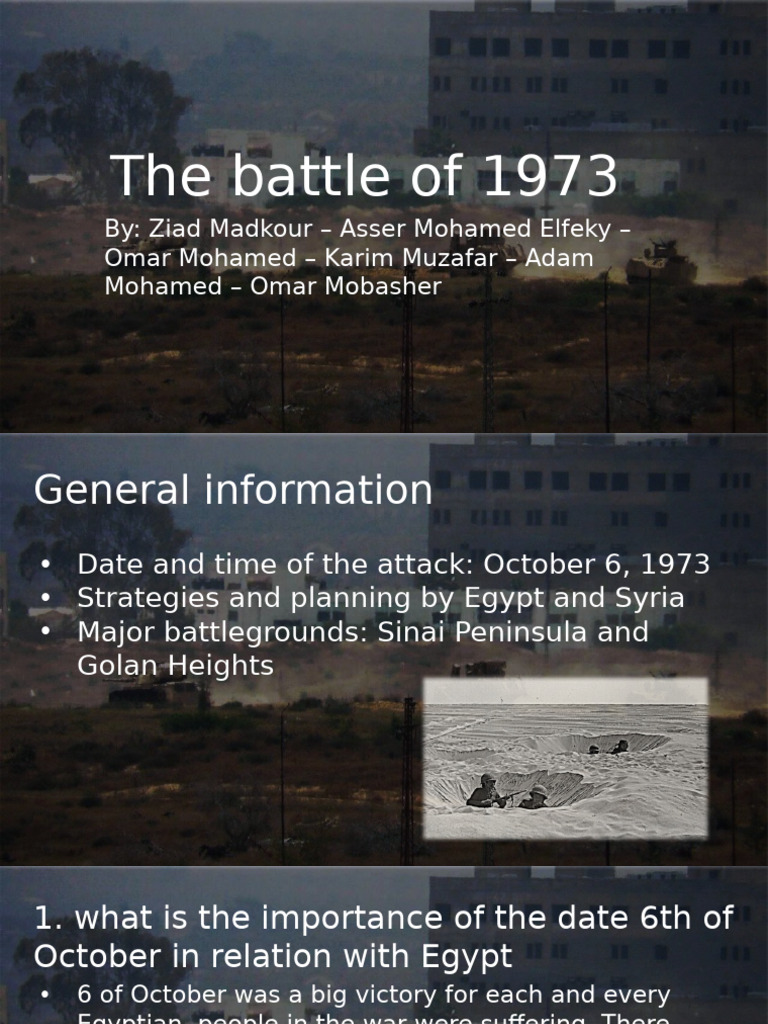 1973 October War: Egypt's Victory Explained | PDF | Egypt | Anwar Sadat